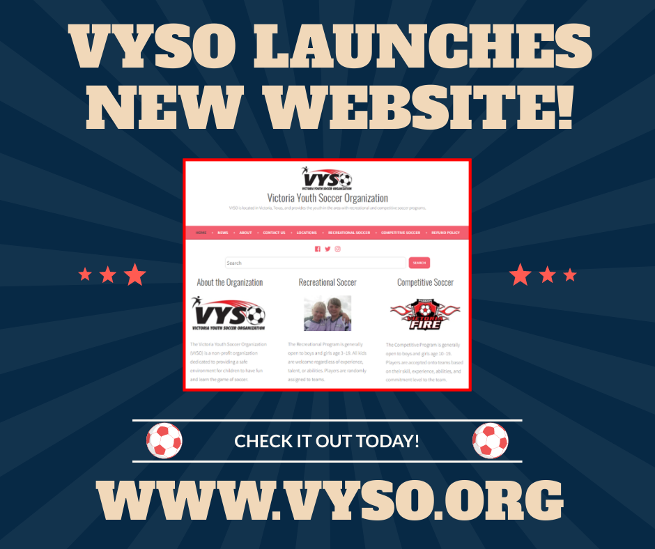 VYSO Launches New Website – Victoria Youth Soccer Organization